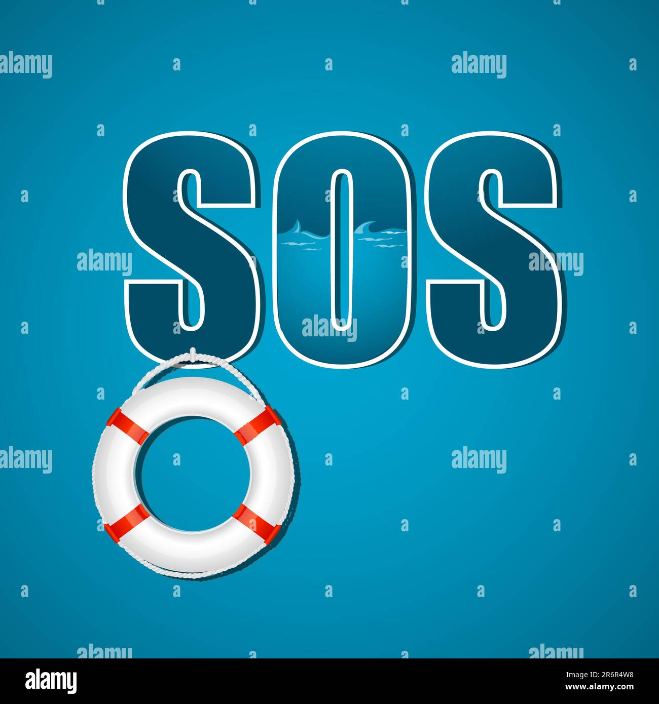 illustration of sos with lifebuoy Stock Vector Image & Art - Alamy