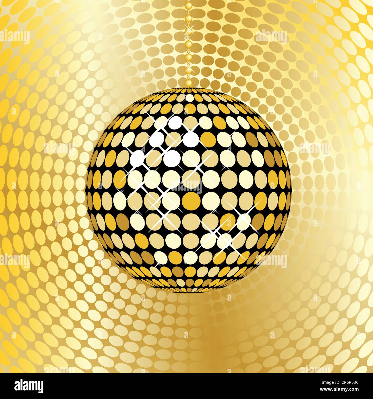 Retro gold vintage disco ball Stock Vector Images - Alamy