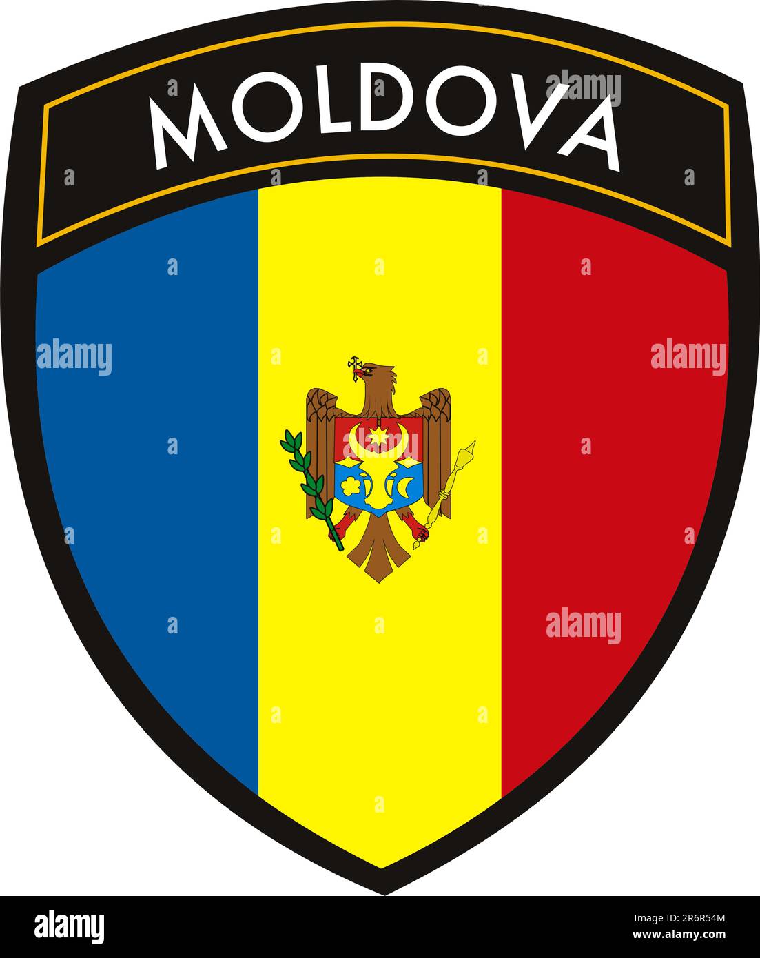 vector moldova crest flag on withe background Stock Vector Image & Art ...