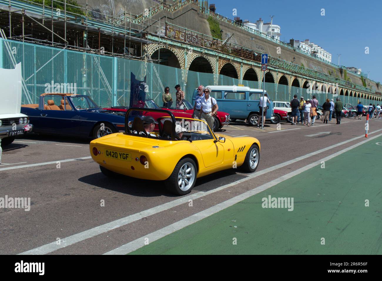 Stylus Classic in yellow Q420 YGF driving on Madeira Drive at the ...