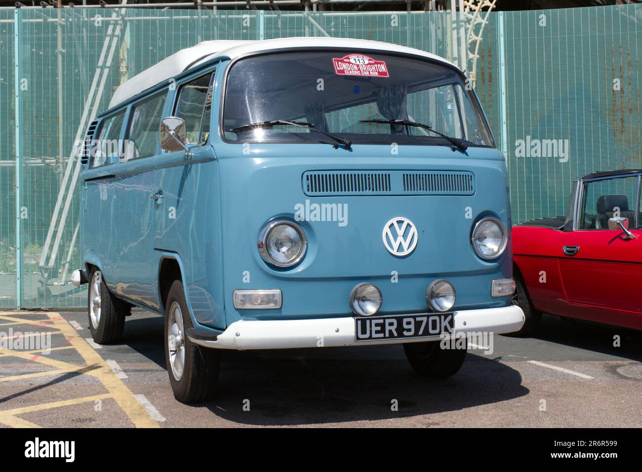 Volkswagen Camper Van UER 970K on display on Madeira Drive at the ...