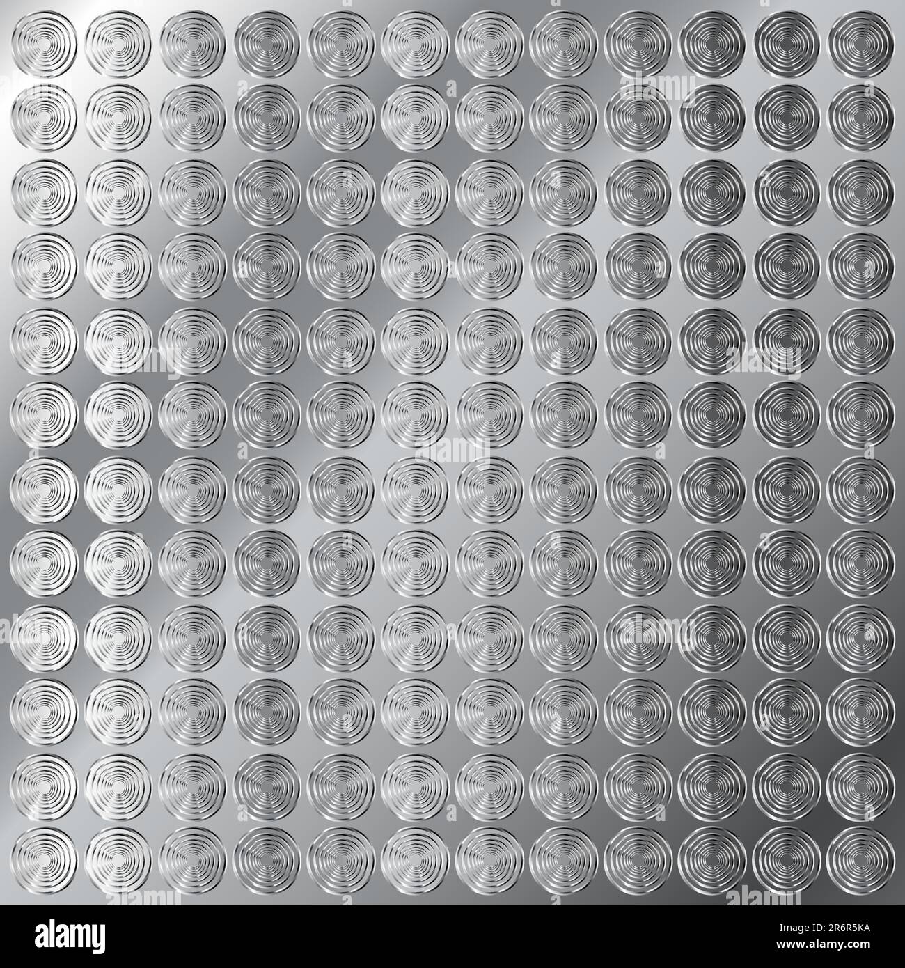 Vector illustration of stainless metal tiered small circle pattern ...