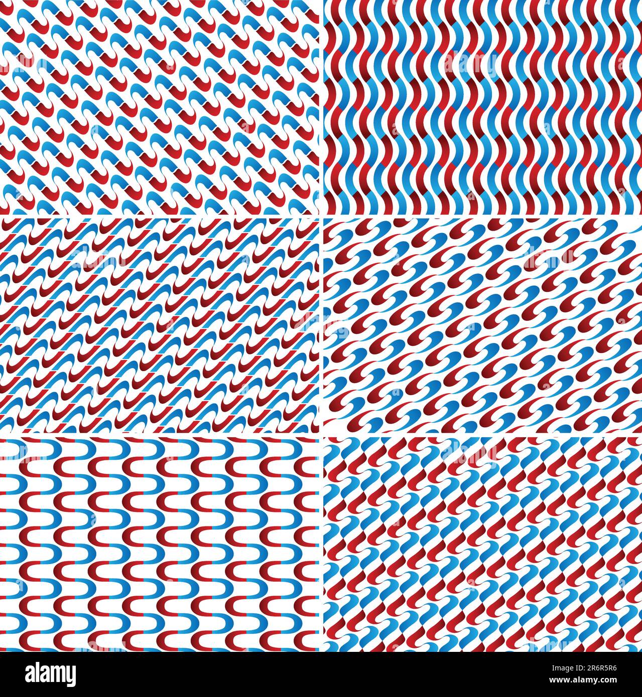 Wavy backgrounds, radio micro and sound waves patterns, graphic ...