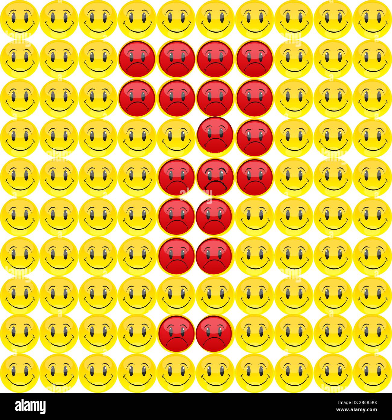 illustration of question mark with happy and sad expression Stock ...