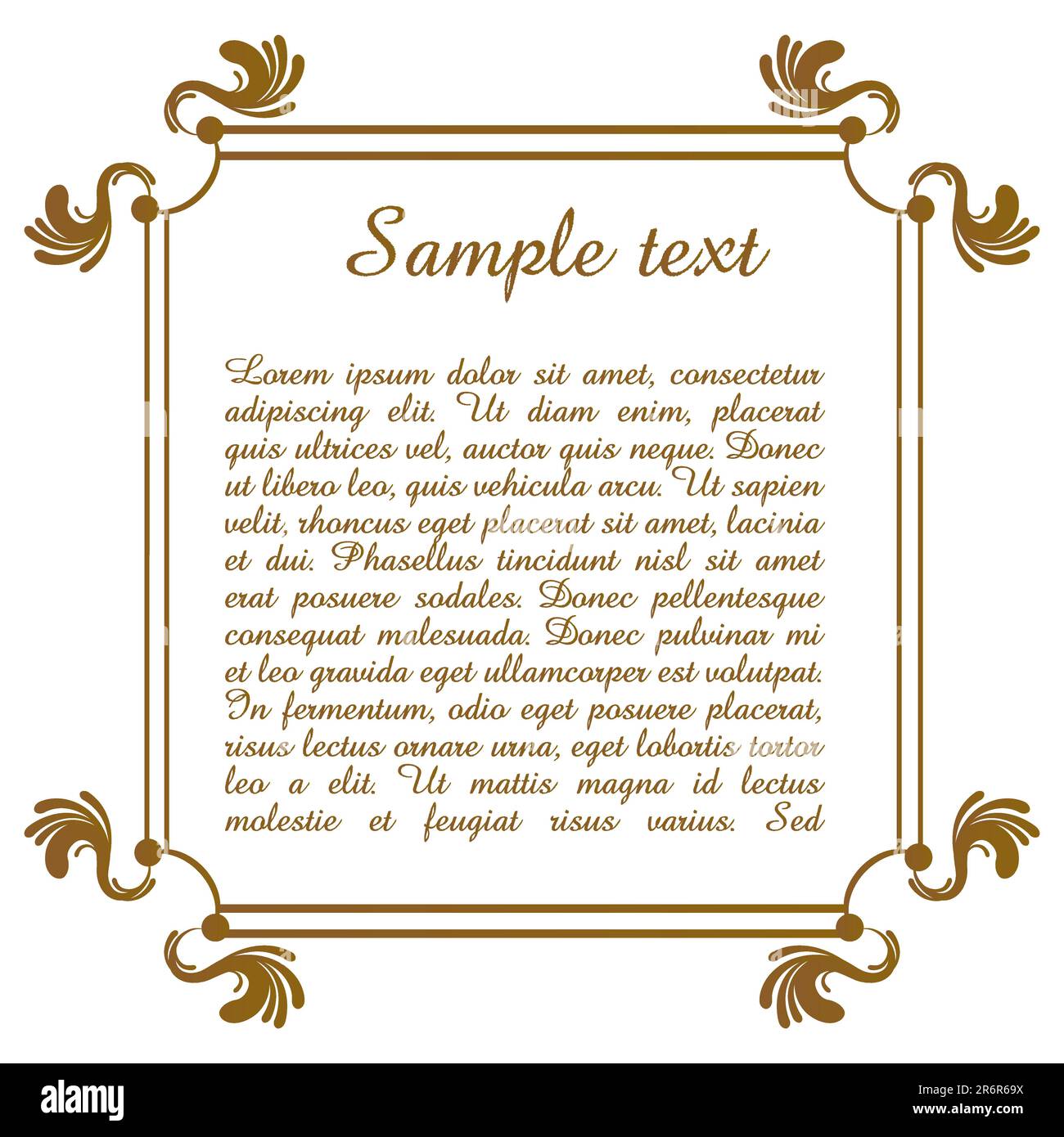 illustration of text template with floral frame Stock Vector Image ...