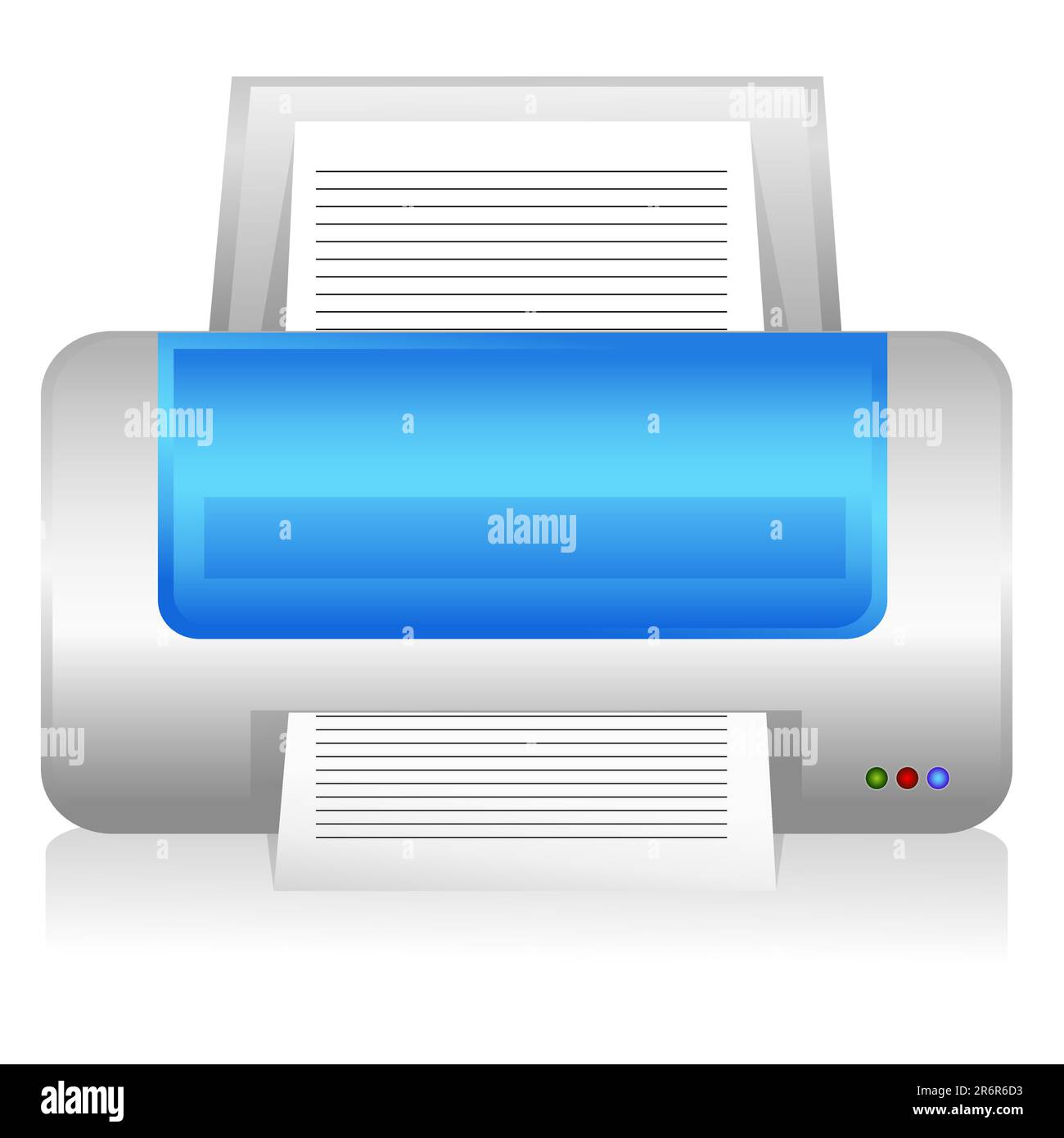 illustration of computer printer on white background Stock Vector Image ...