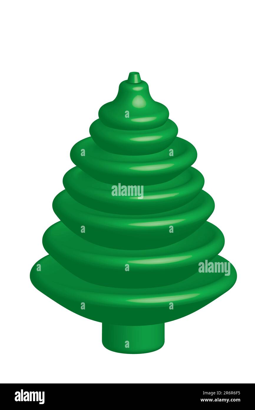 One trees, object white isolated, 3D vector Stock Vector Image & Art ...