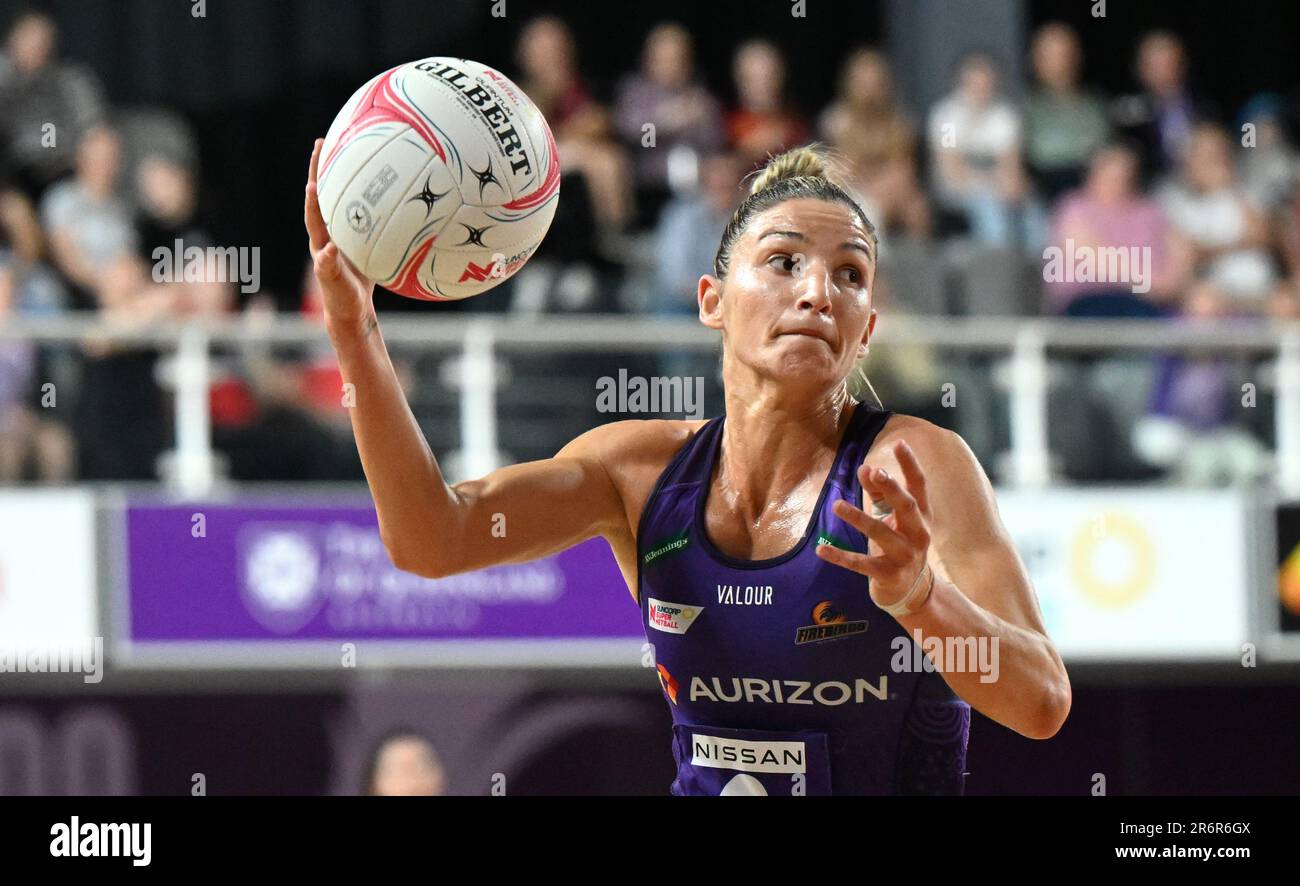 Brisbane, Australia. 11th June, 2023. Kim Ravaillion of the Firebirds ...