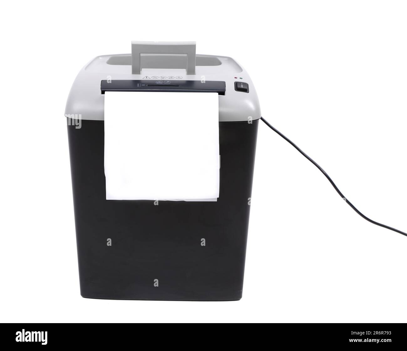paper shredder are located on a white background Stock Photo - Alamy