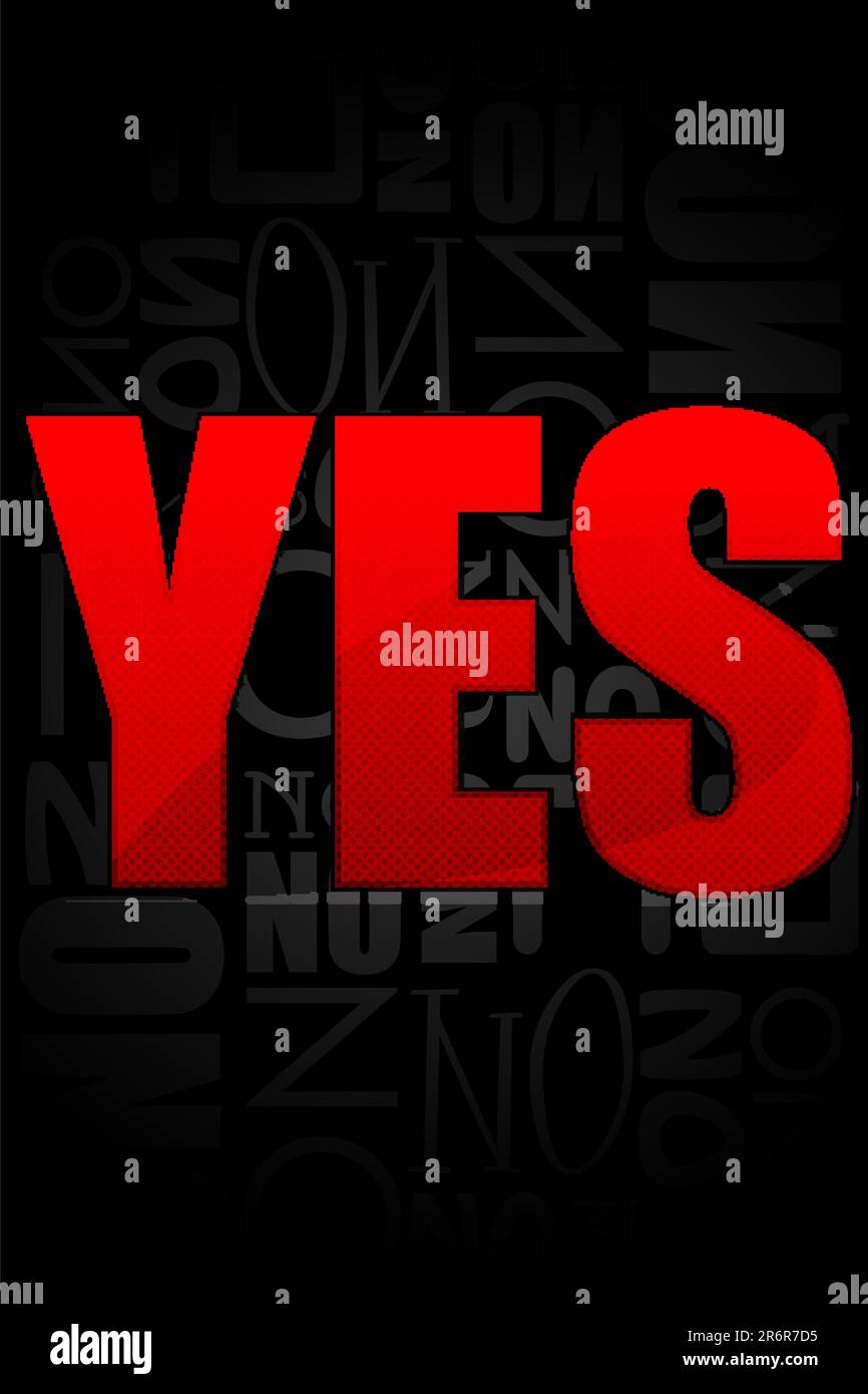 illustration of yes on no background Stock Vector Image & Art - Alamy