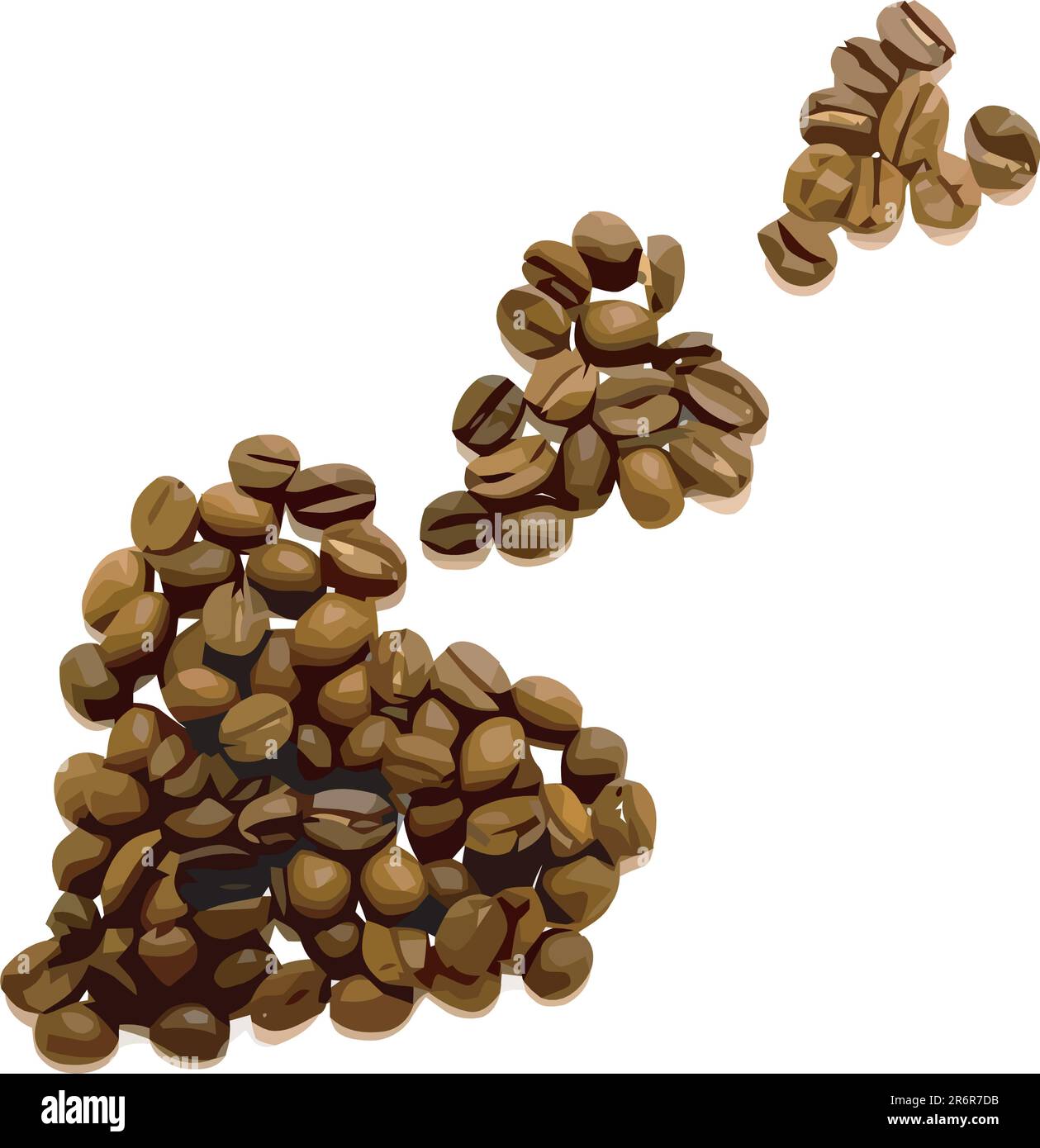 Vector hearts made of coffee beans Stock Vector Image & Art - Alamy