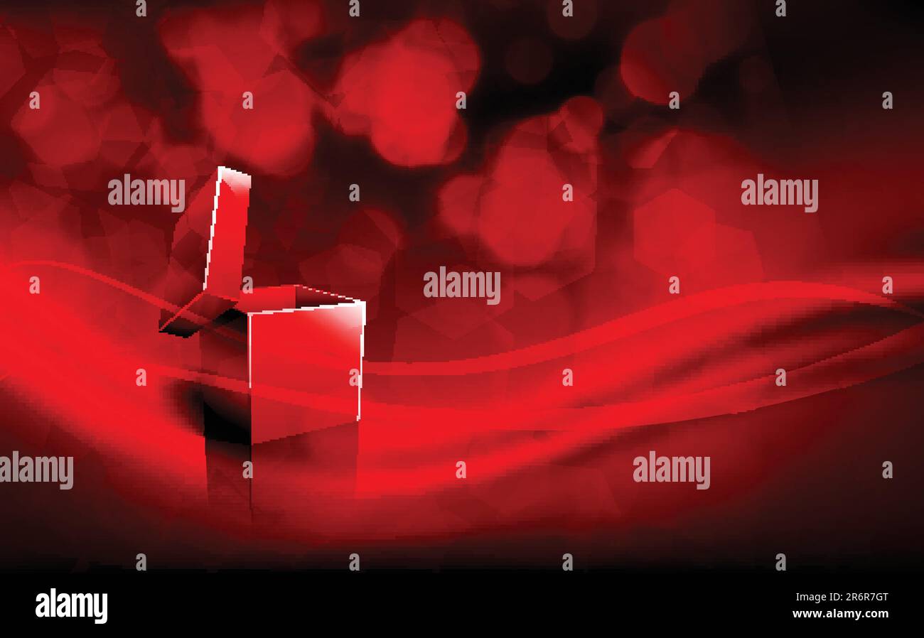 Deep Red Christmas Greeting with Open Box | Vector Lens Flare | EPS10 ...