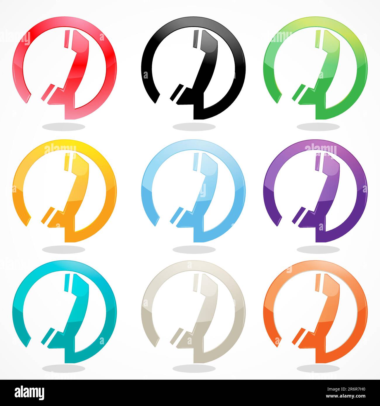 illustration of calling sign on white background Stock Vector Image ...