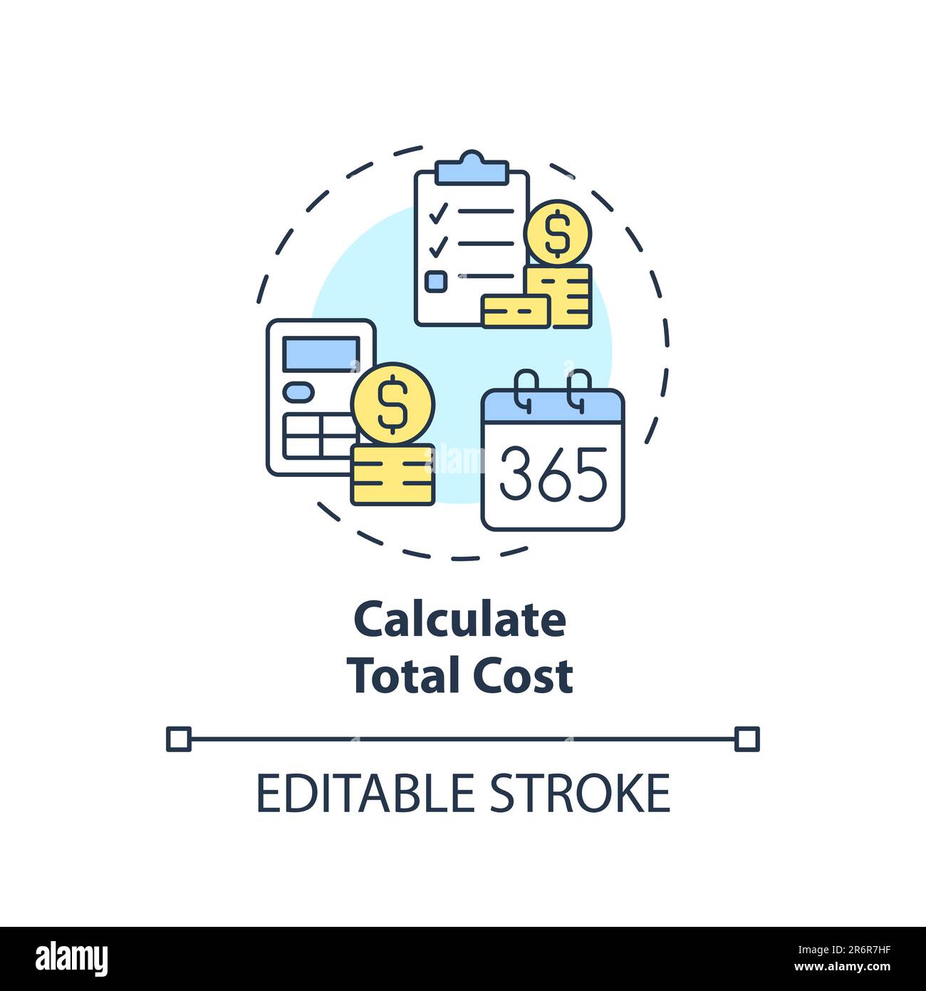 Calculate total cost concept icon Stock Vector Image & Art - Alamy Calculate total cost concept icon Stock Vector Image & Art - Alamy
