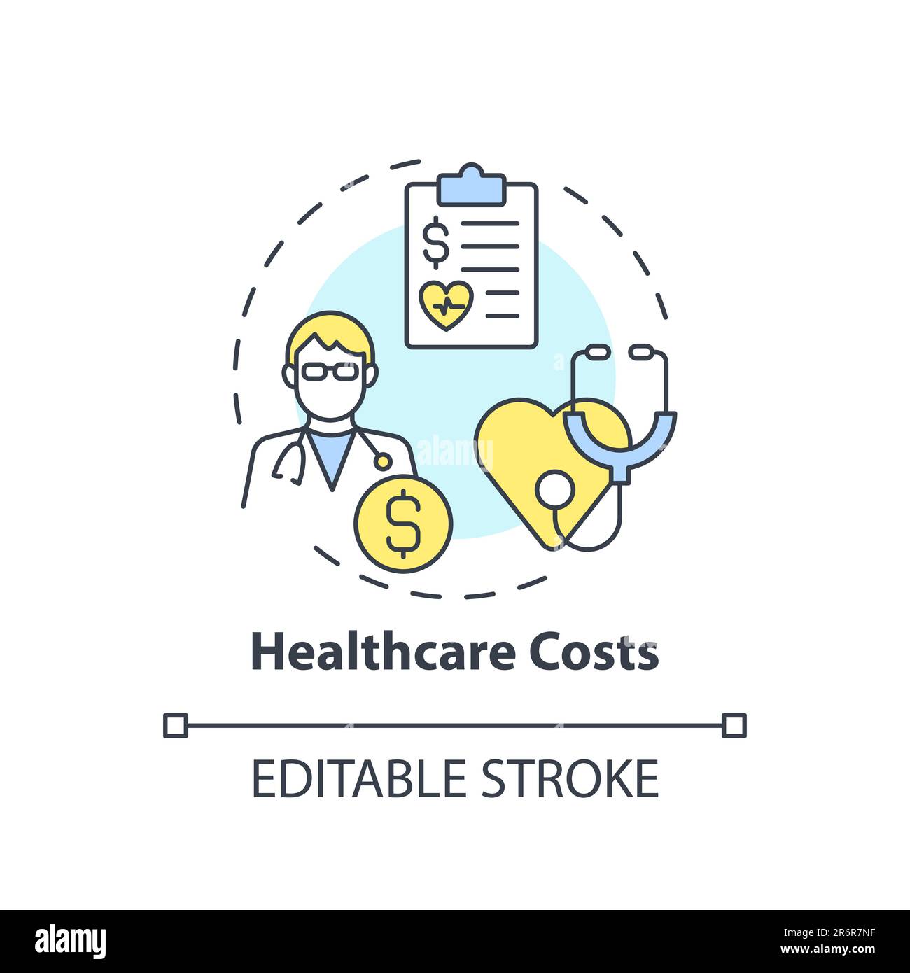 Healthcare costs concept icon Stock Vector Image & Art - Alamy