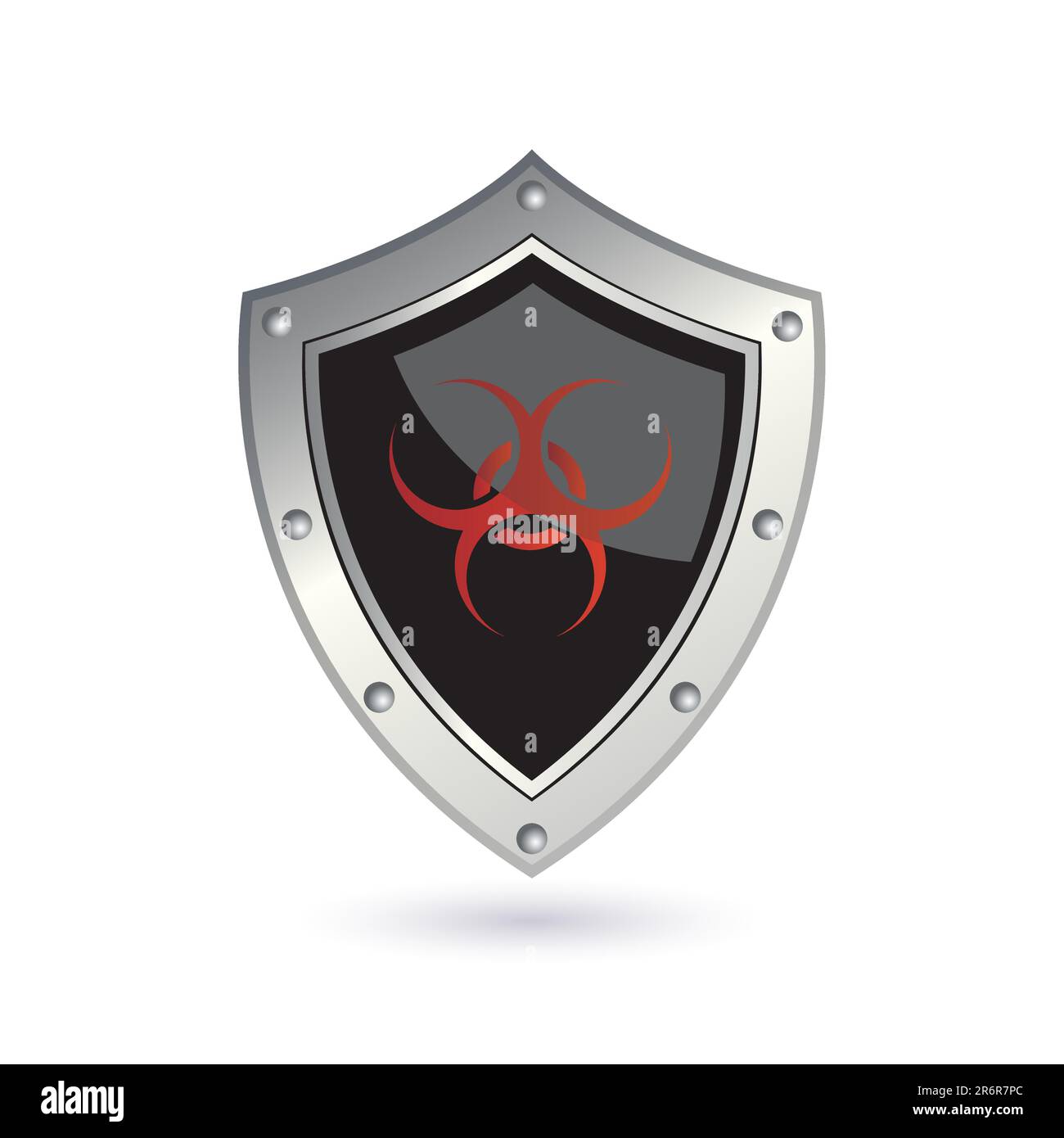 shield with biohazard sign Stock Vector Image & Art - Alamy