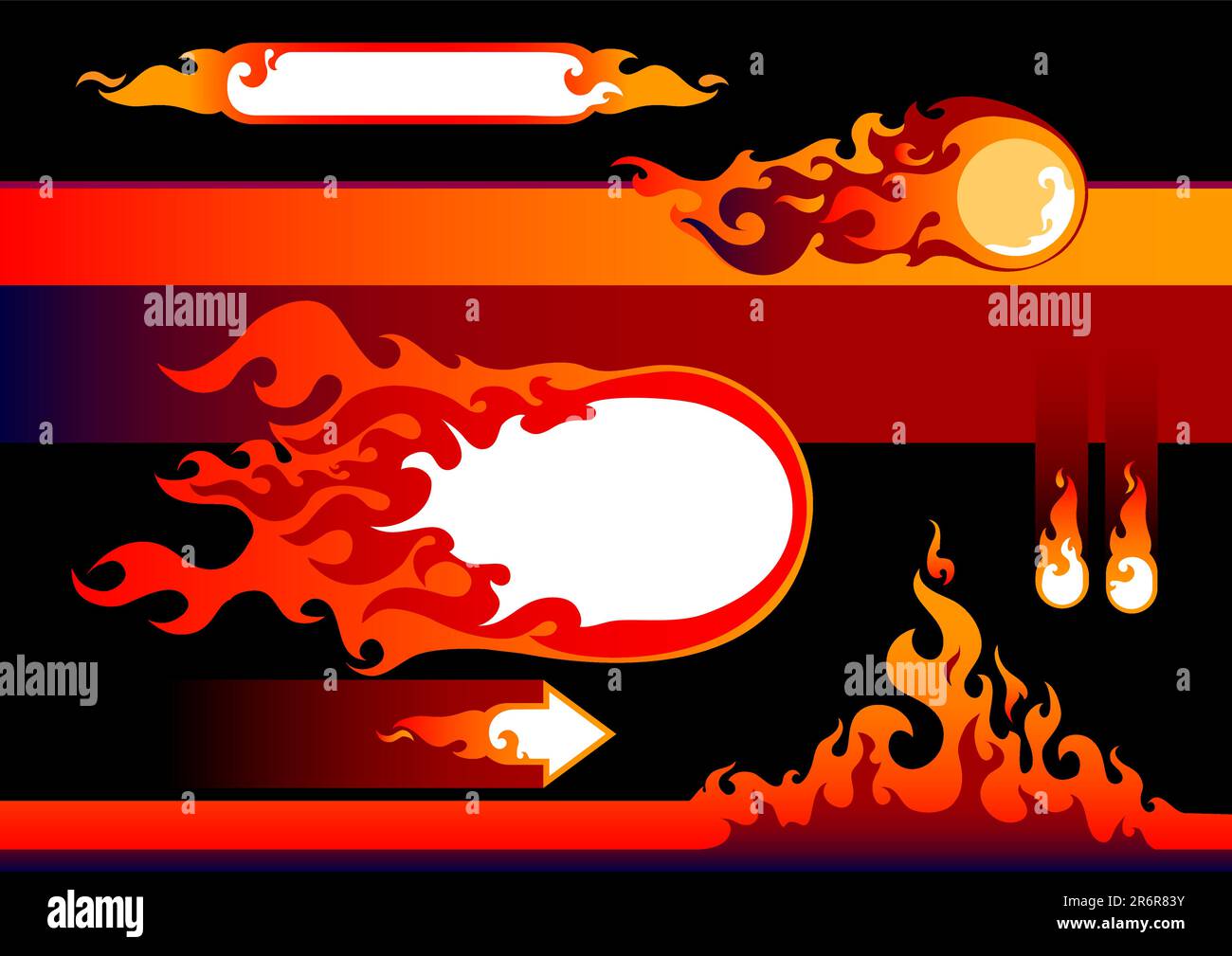 flames design elements. Vector illustration in eps format Stock Vector ...