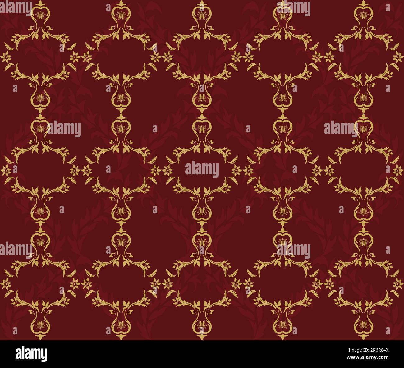 Seamless damask background Stock Vector Images - Alamy