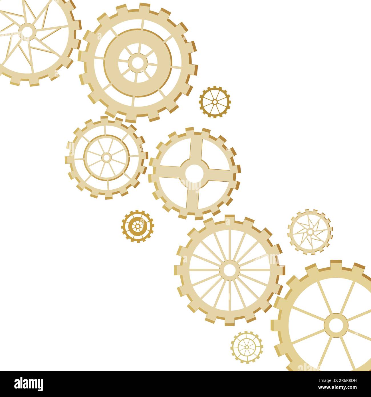 Set of gears of the different form on white background Stock Vector ...