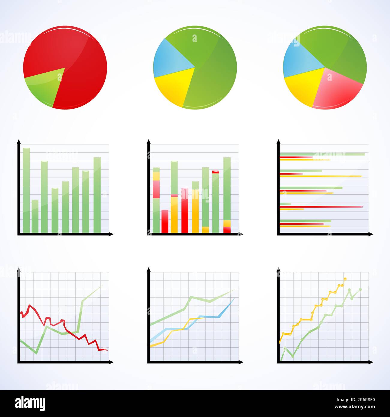 illustration of different graphs Stock Vector Image & Art - Alamy