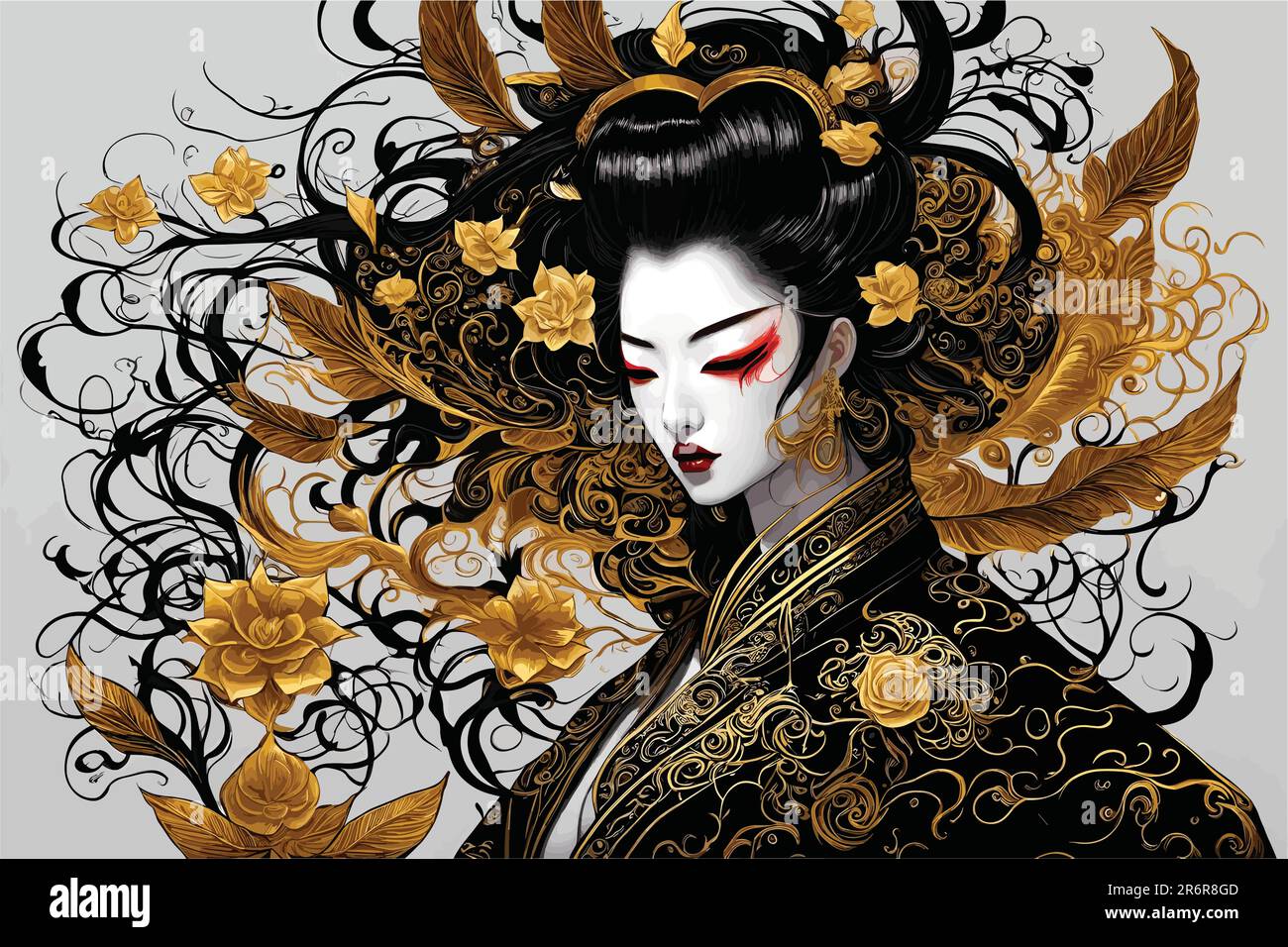 Japanese Geisha Art Wallpaper