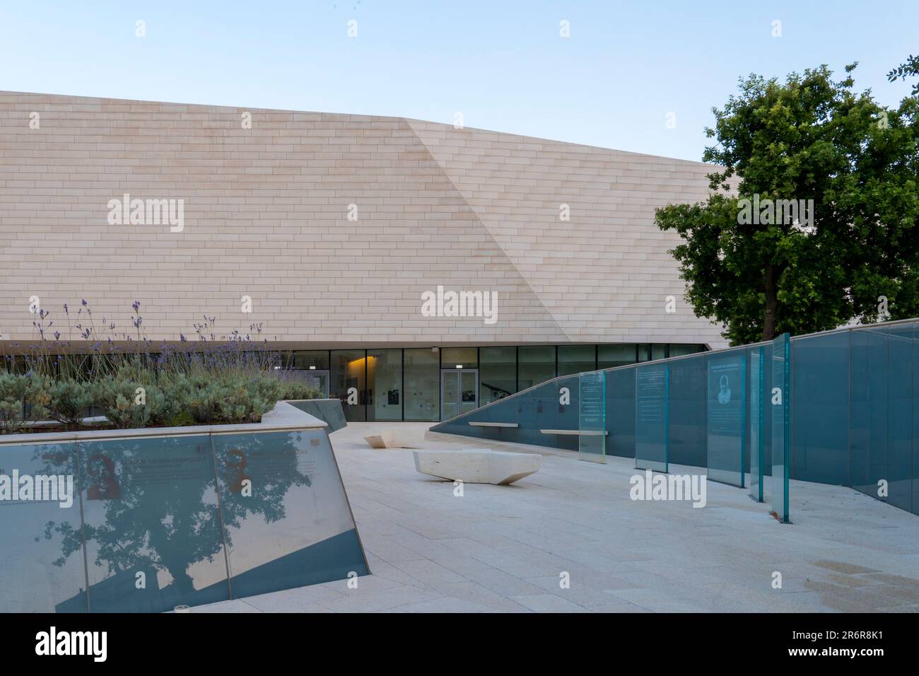 View at twilight of the Museum of Tolerance Jerusalem also the Simon ...