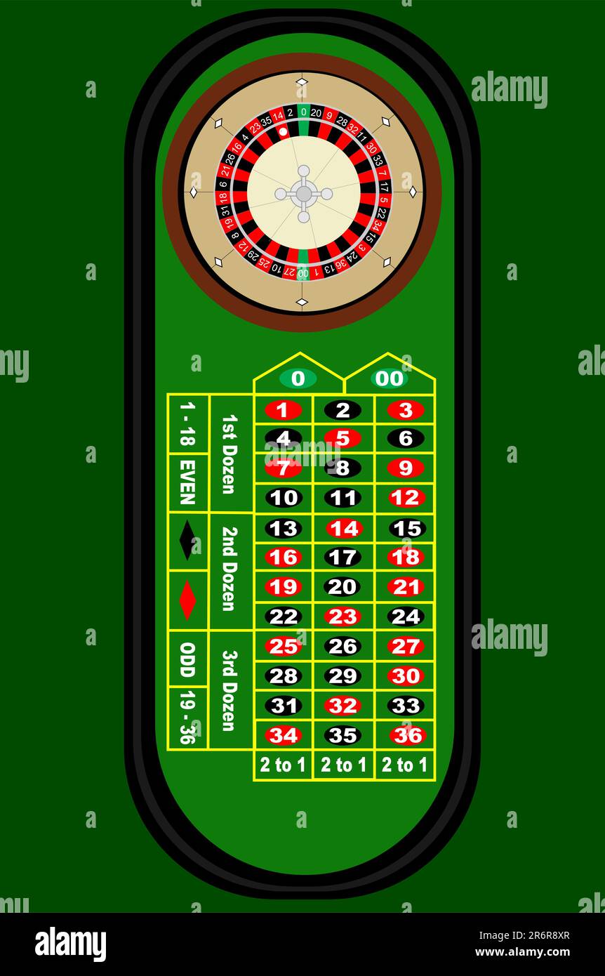 Roulette table Stock Vector Images - Alamy