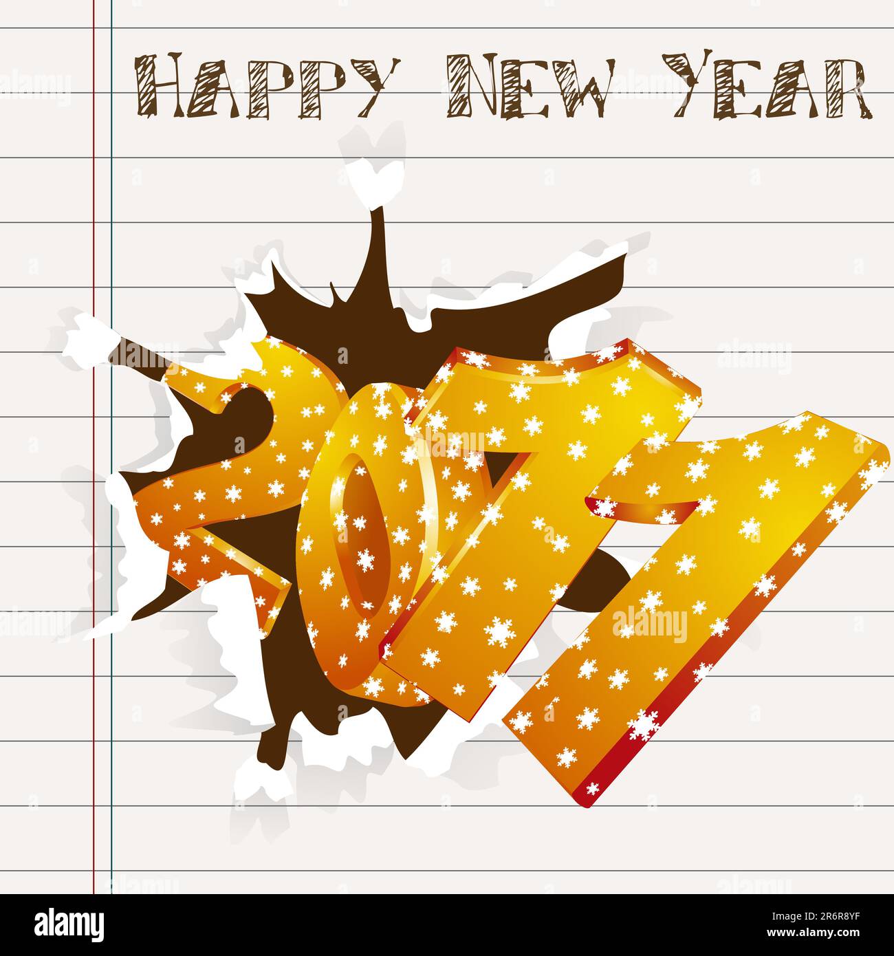 illustration of 2011 new year card with heart and hand Stock Vector ...