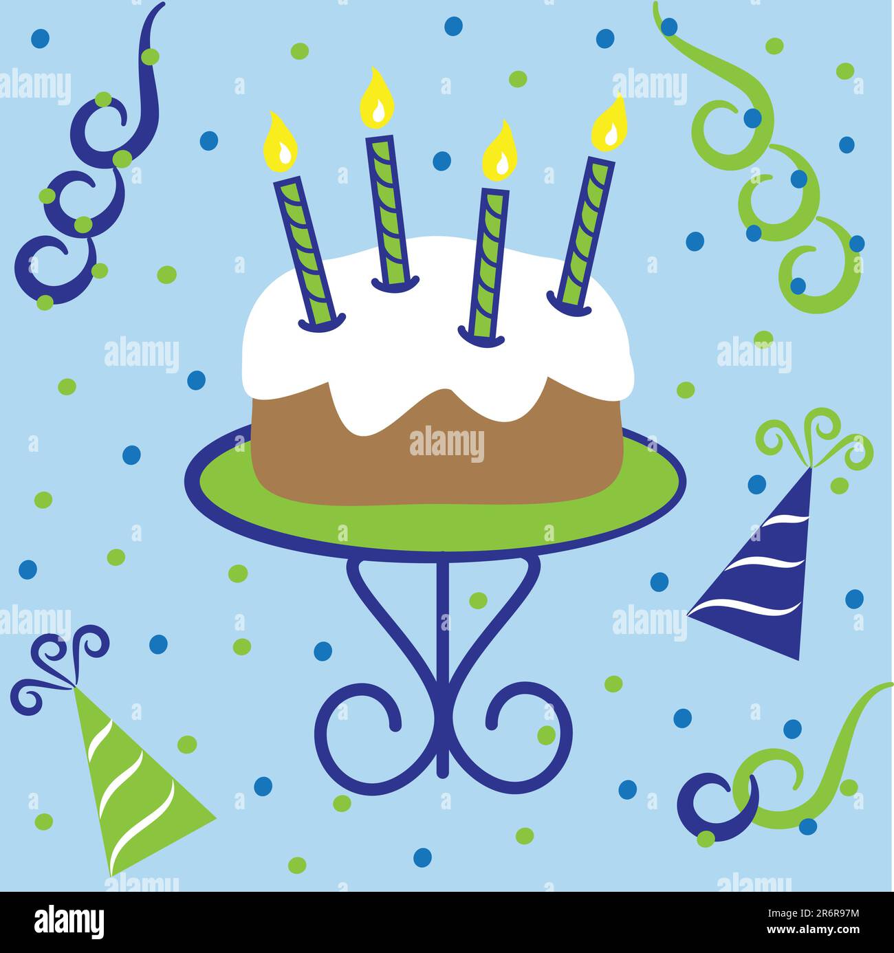 Green Birthday Cake Clip Art