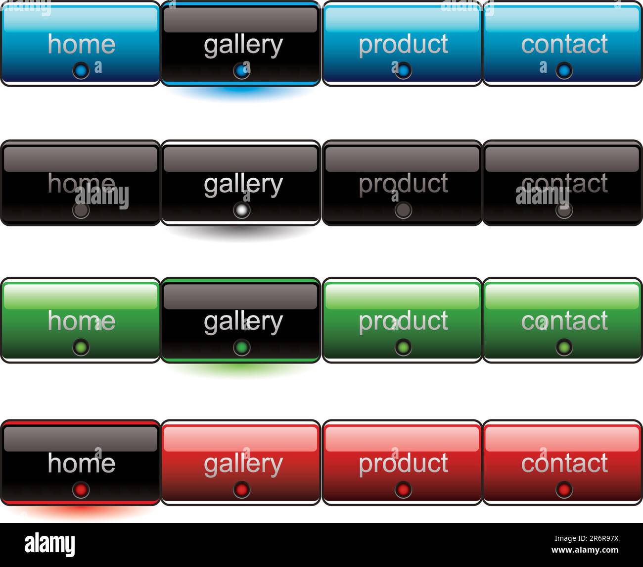 Editable website vector buttons Stock Vector Image & Art - Alamy