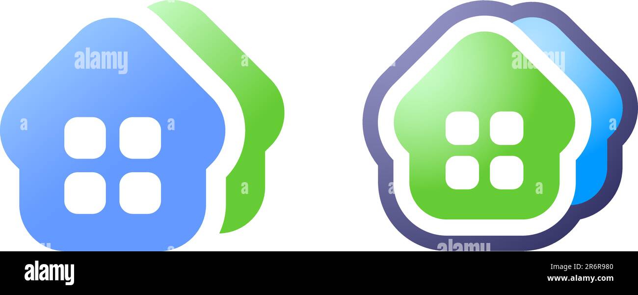 Two variants of a home icon Stock Vector Image & Art - Alamy