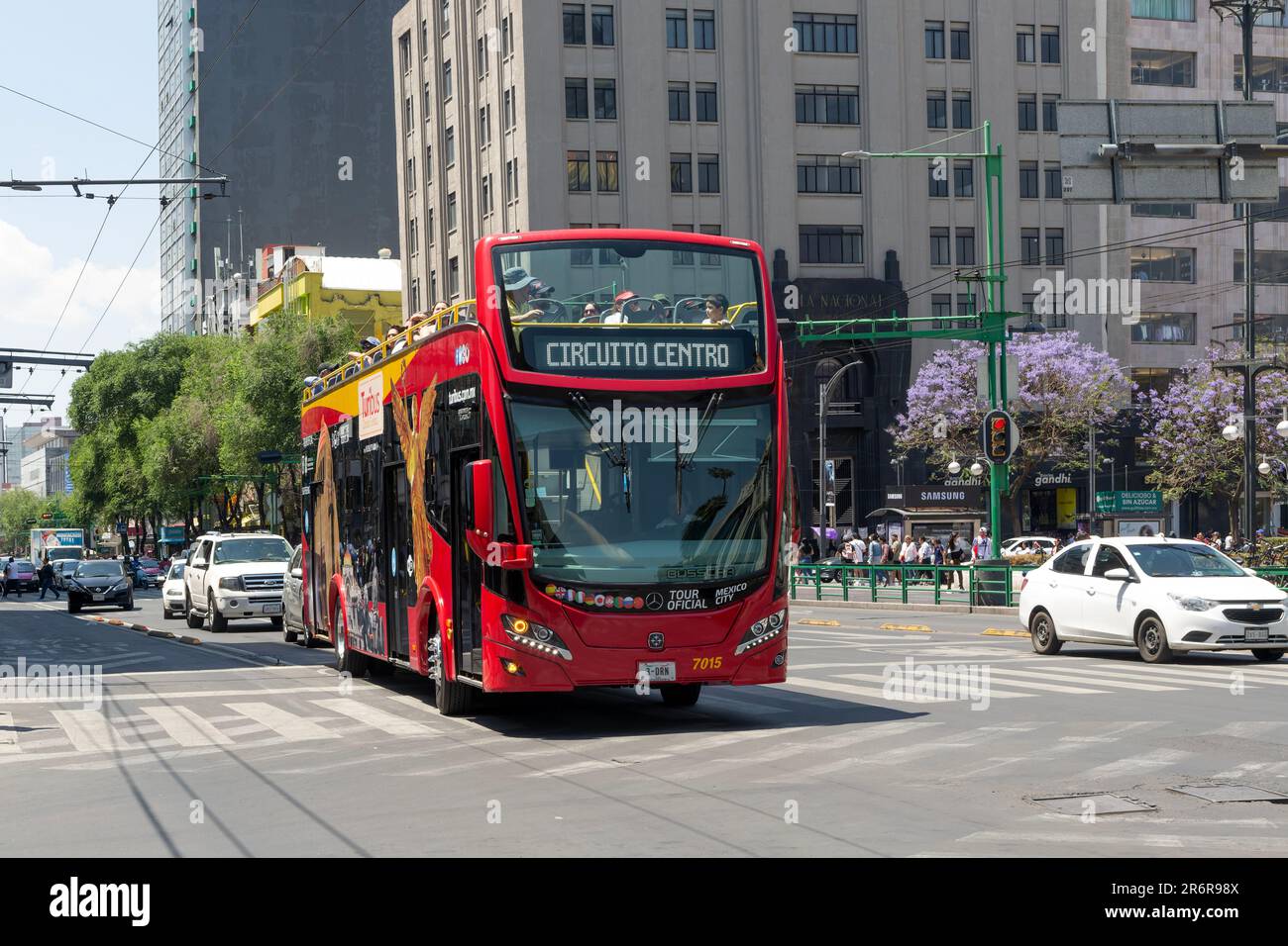 Red open top double decker tourist bus Circuit Centro tour, Eje Central ...