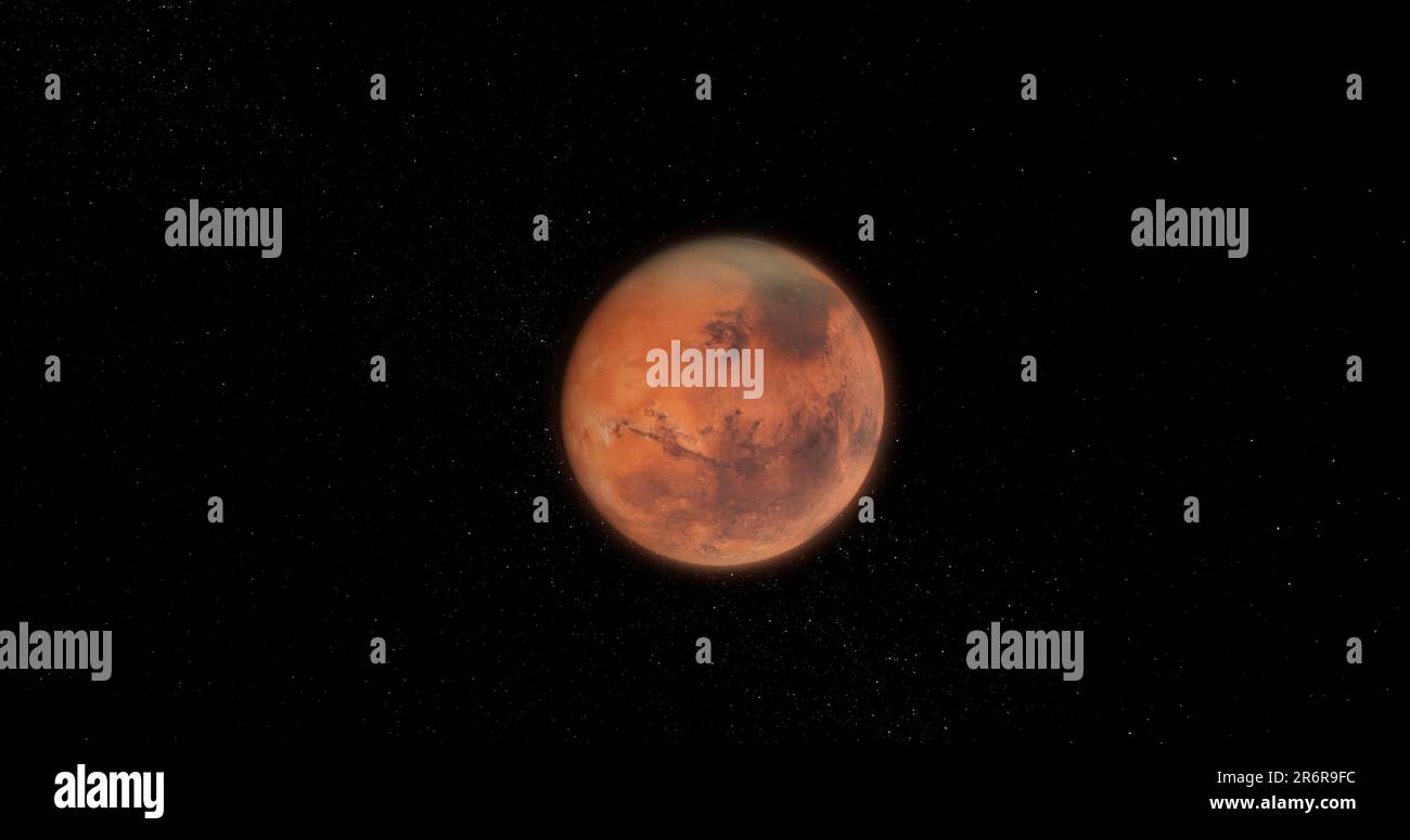 Planet Mars on the starry sky background. Solar system Stock Photo - Alamy