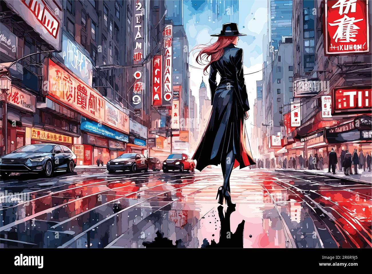 American street theater Stock Vector Images - Alamy