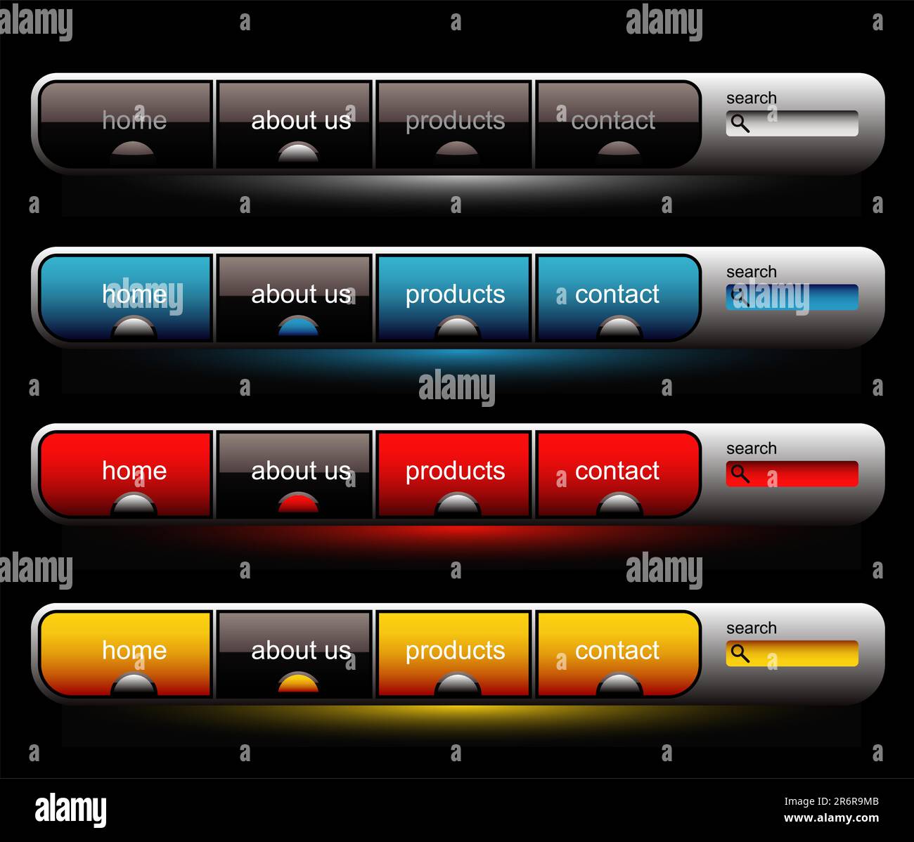 Editable website vector buttons Stock Vector Image & Art - Alamy