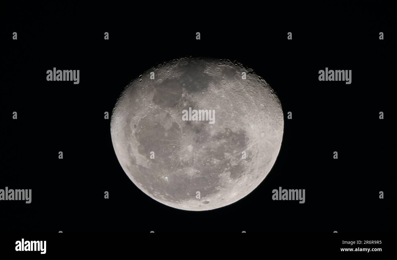 Moon through telescope hi-res stock photography and images - Alamy