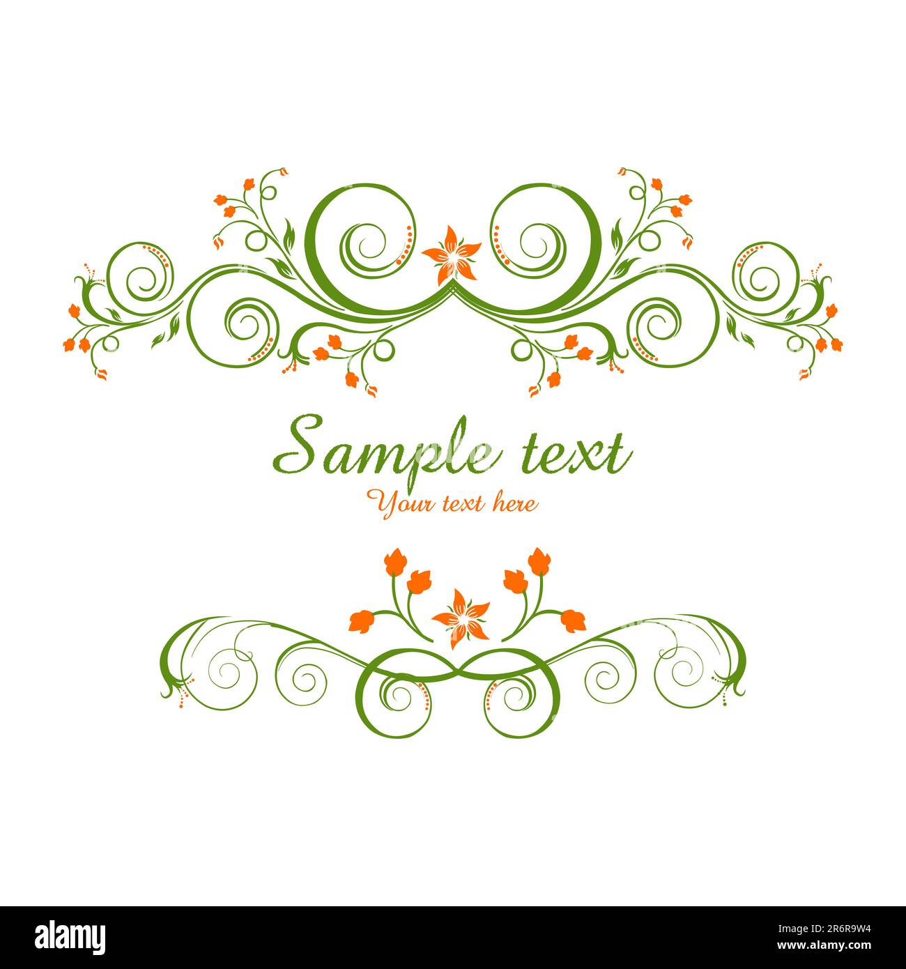 illustration of classical vector background with flower on white ...