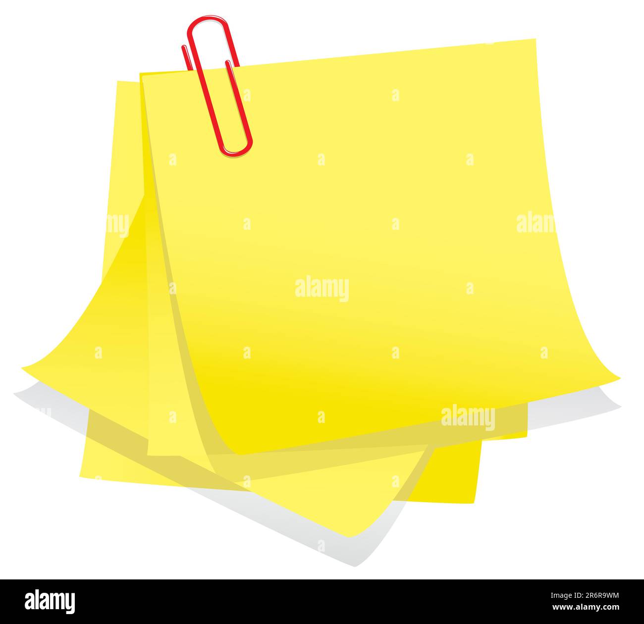 Stack of yellow post it notes Stock Vector Images - Alamy