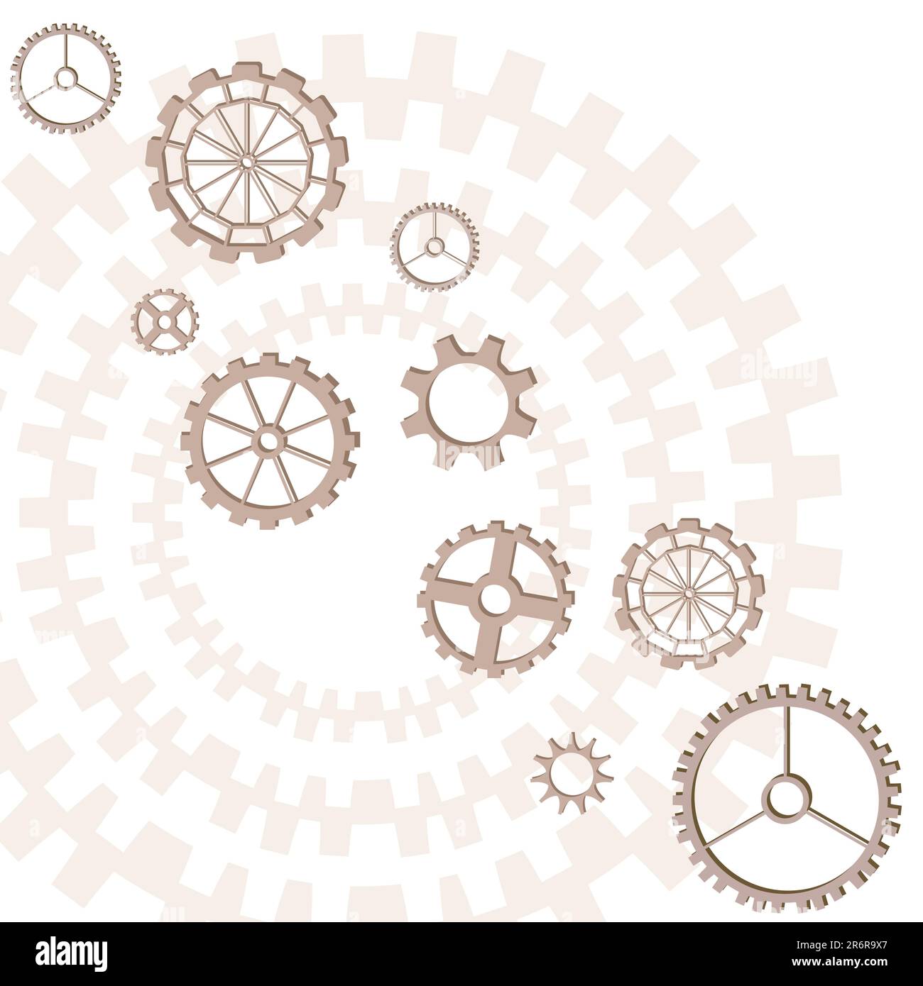 Set of gears of the different form on white background Stock Vector ...