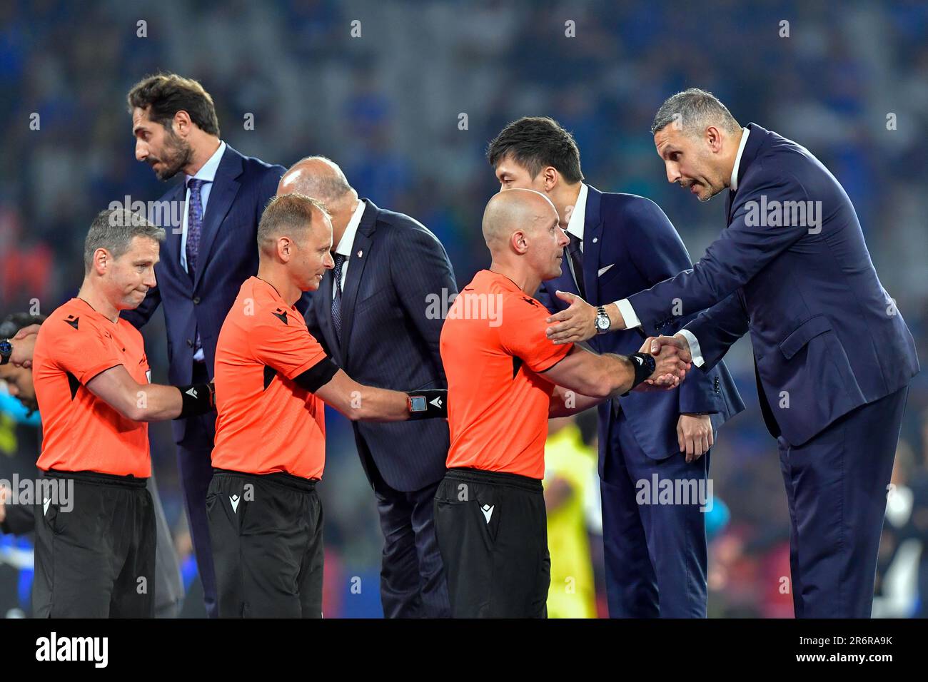 Istanbul, Turkey. 10th June, 2023. Referee Szymon Marciniak and the ...
