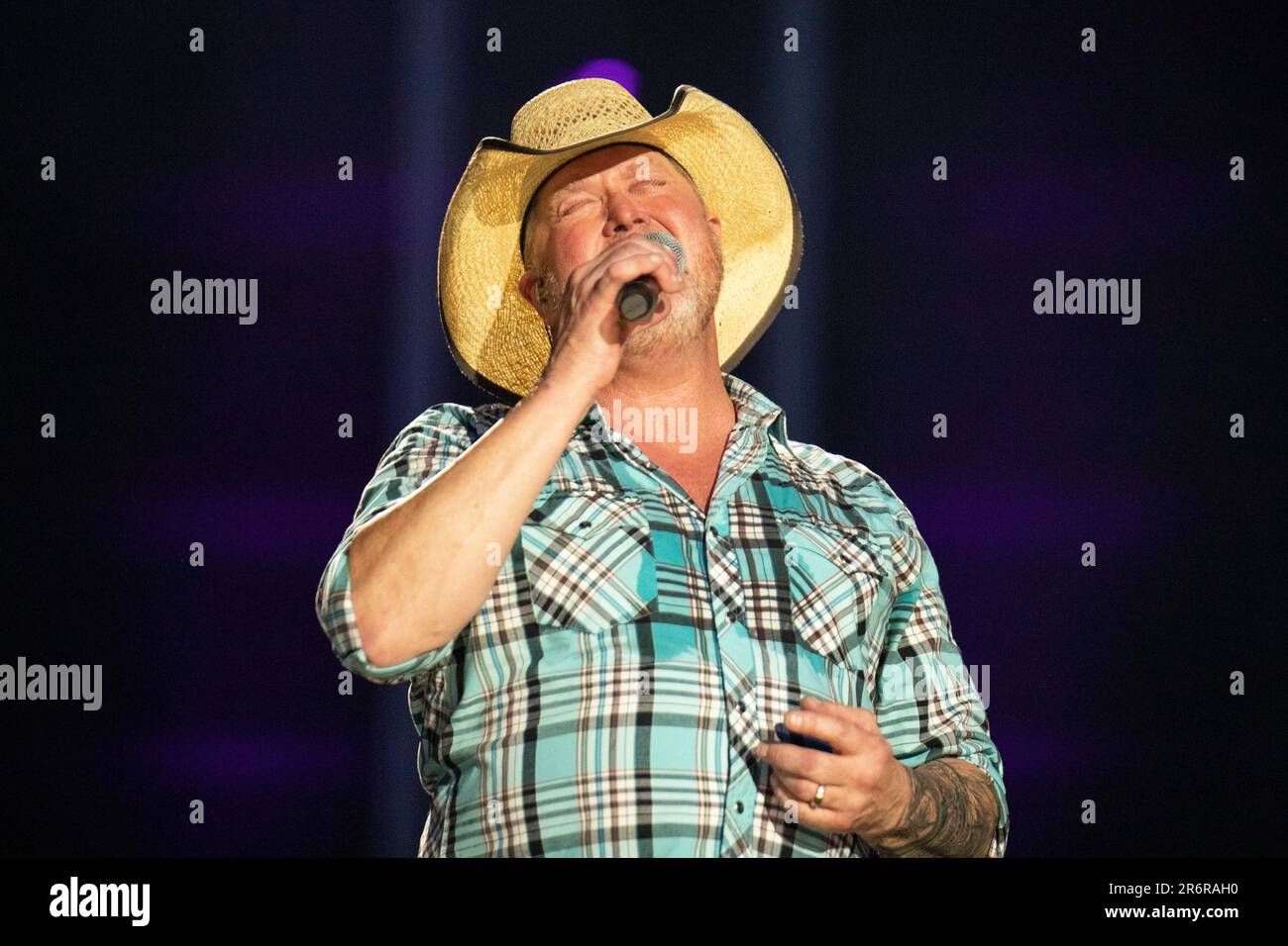 Nashville, USA. 10th June, 2023. Tracy Lawrence performs on stage at ...