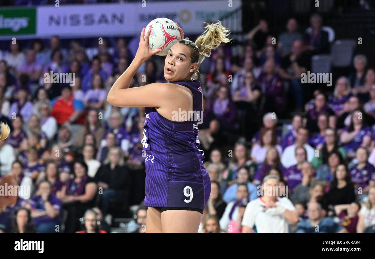 Brisbane, Australia. 11th June, 2023. Donnell Wallam of the Firebirds ...