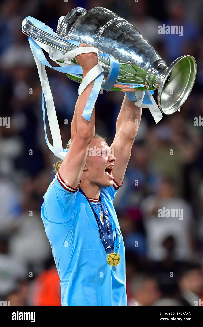 Erling haaland celebration hi-res stock photography and images - Alamy