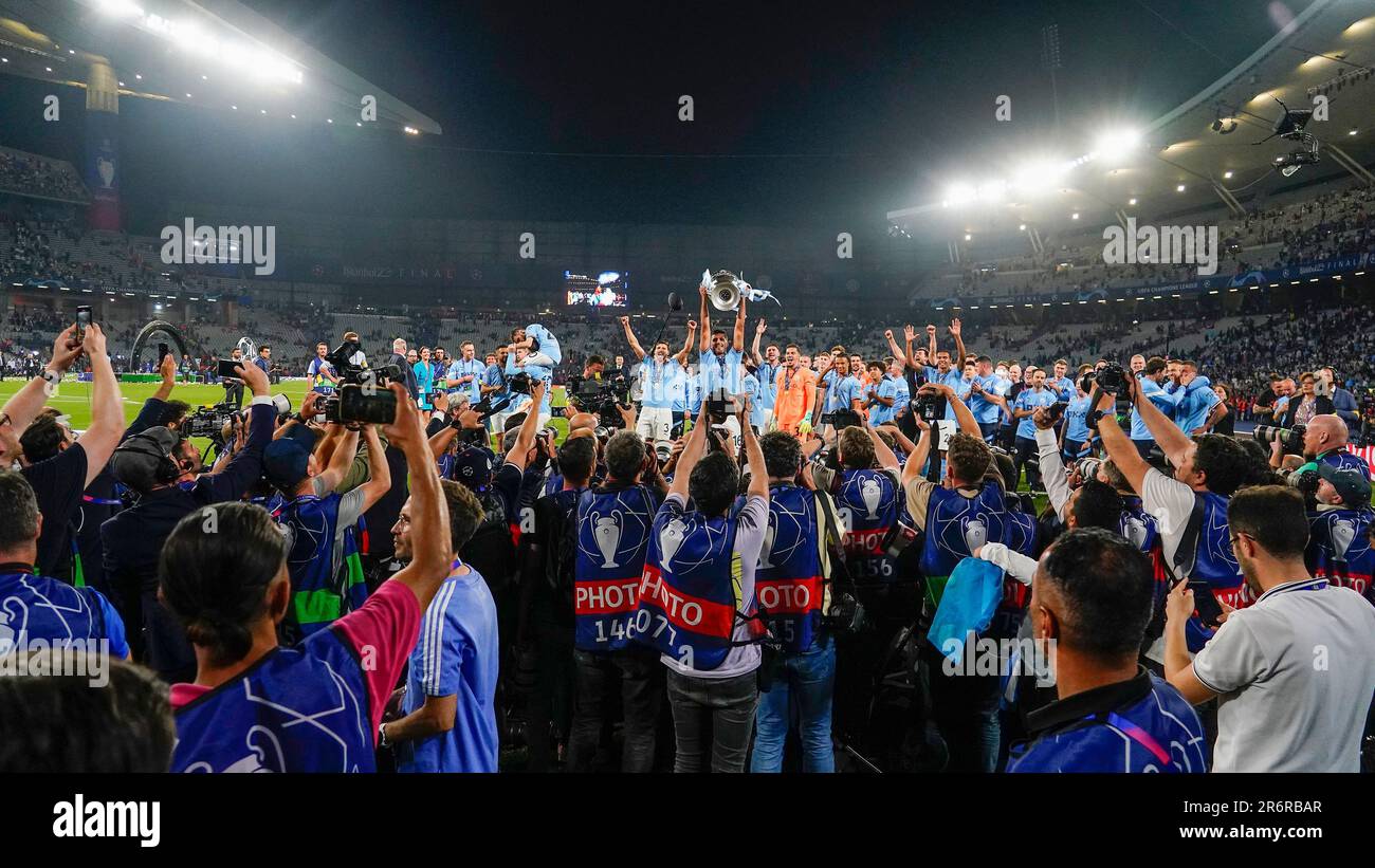 Istanbul, Spain. 10th June, 2023. Manchester City players celebration ...