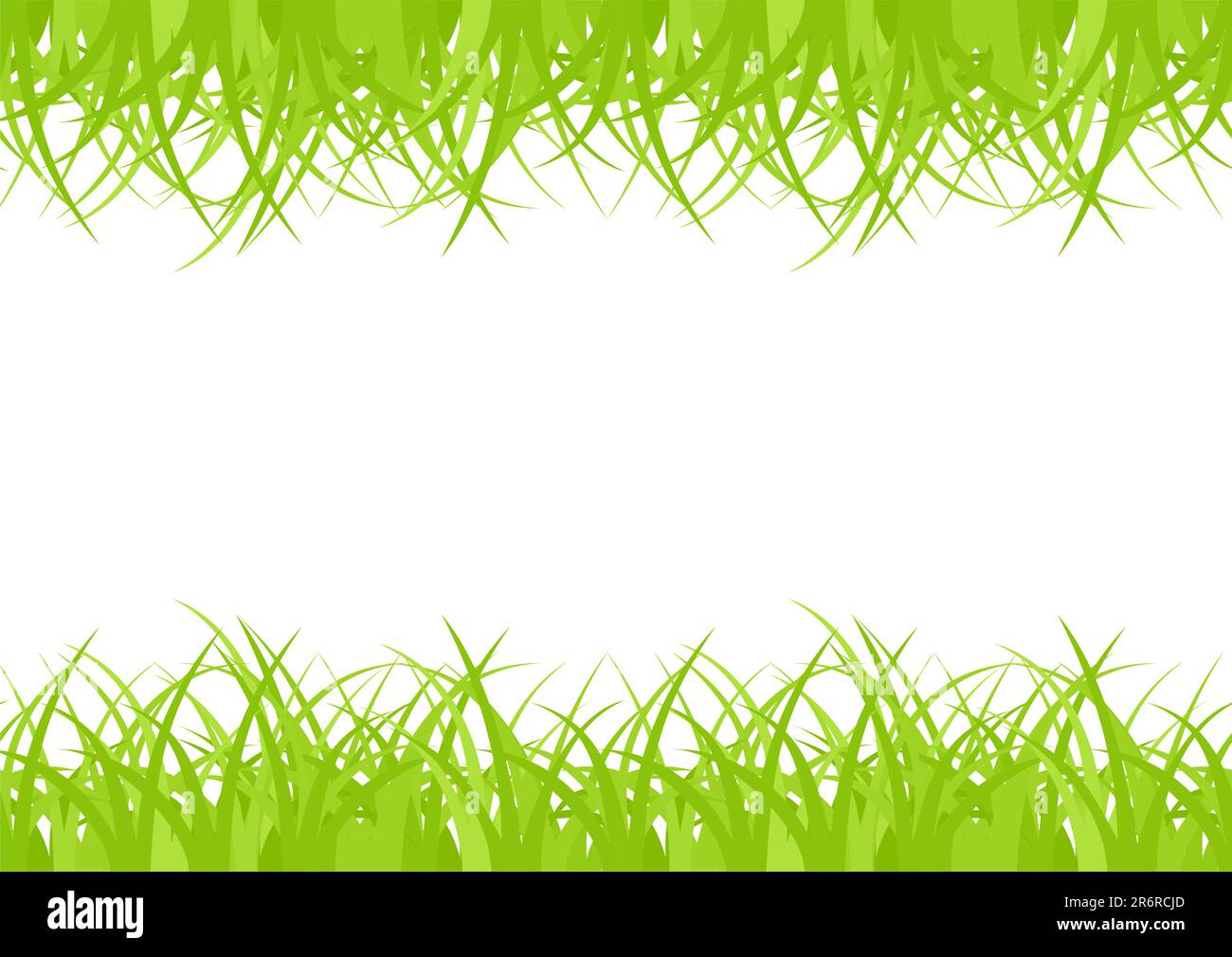 Horizontal framework, seamless green grass. Vector illustration ...