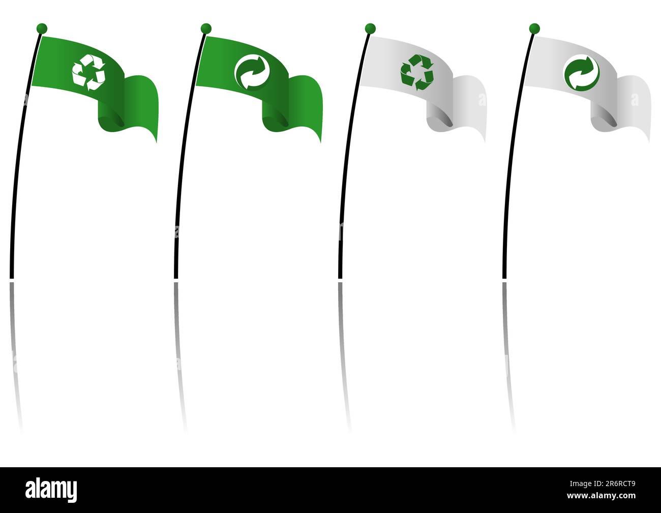 Recycle symbol flags isolated over white background Stock Vector Image ...