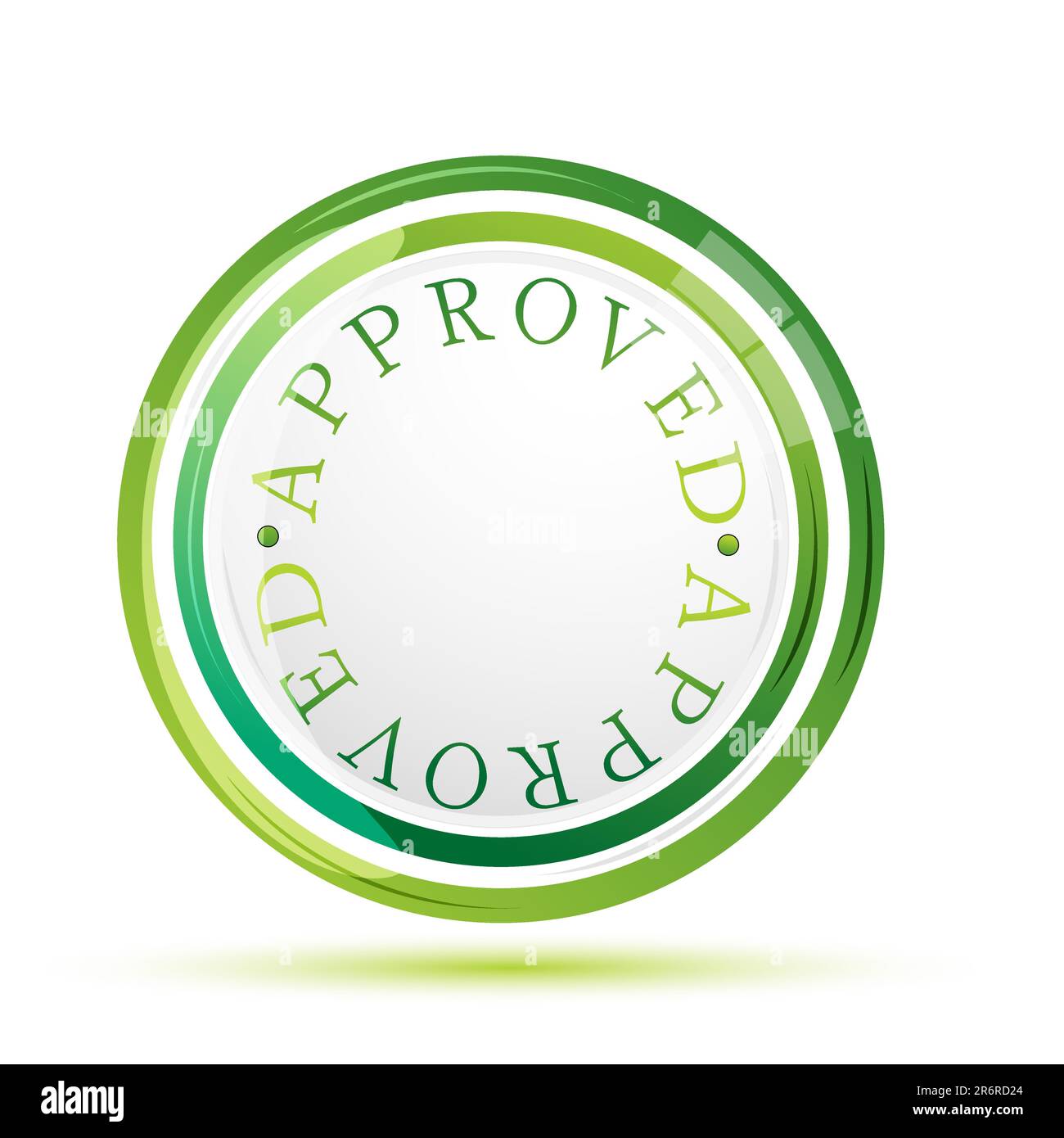 illustration of approved sign on white background Stock Vector Image ...