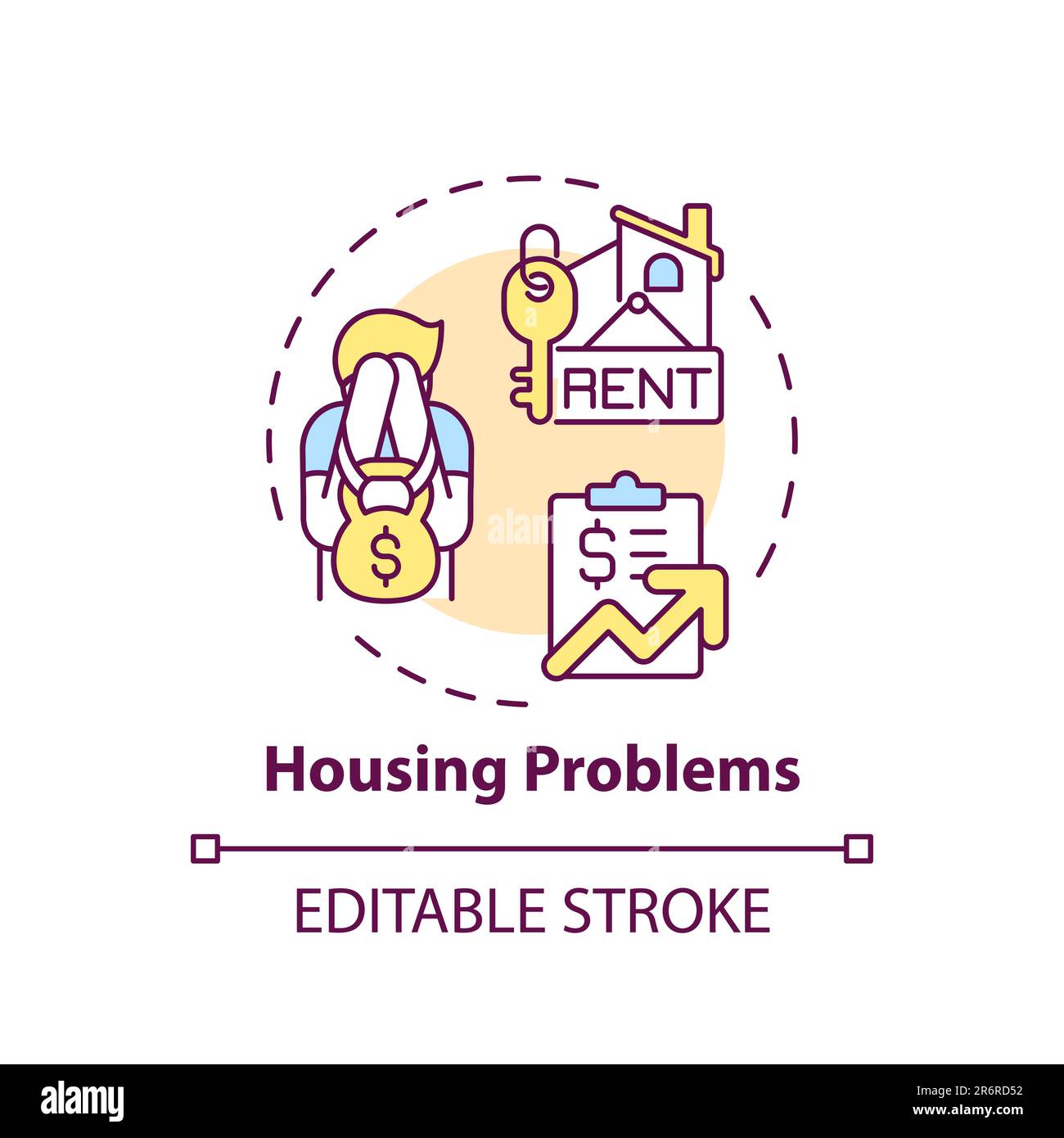 Housing problems concept icon Stock Vector Image & Art - Alamy