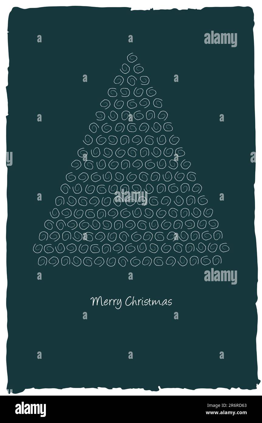 Christmas tree made from curly pattern Stock Vector Image & Art - Alamy