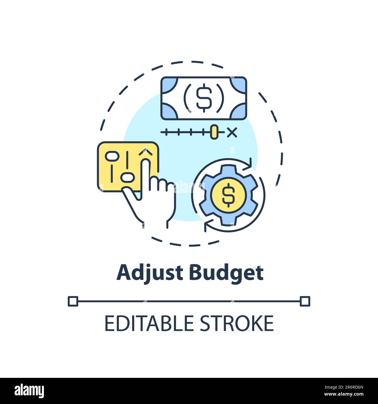 Adjust budget concept icon Stock Vector Image & Art - Alamy